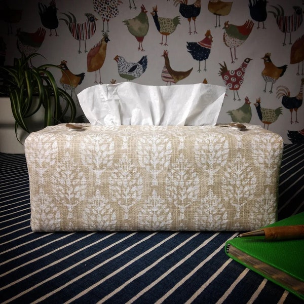 Linen Tissue Box Cover - Etsy