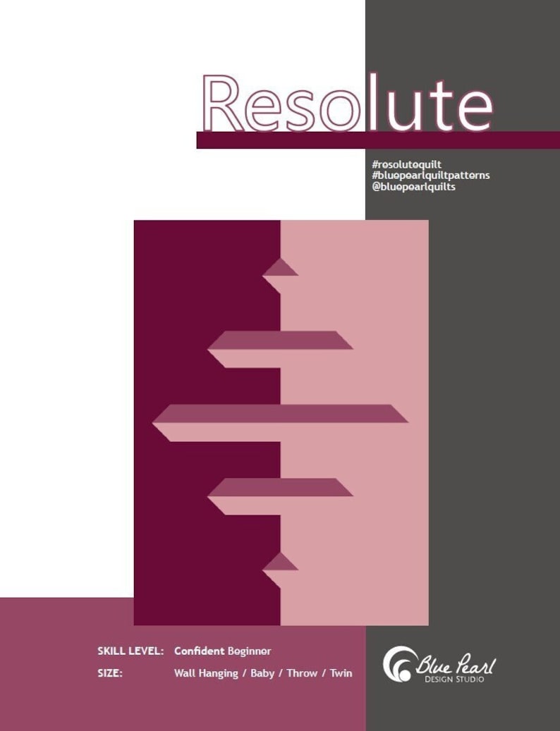 Resolute Quilt Pattern - Digital Download PDF Format - Etsy