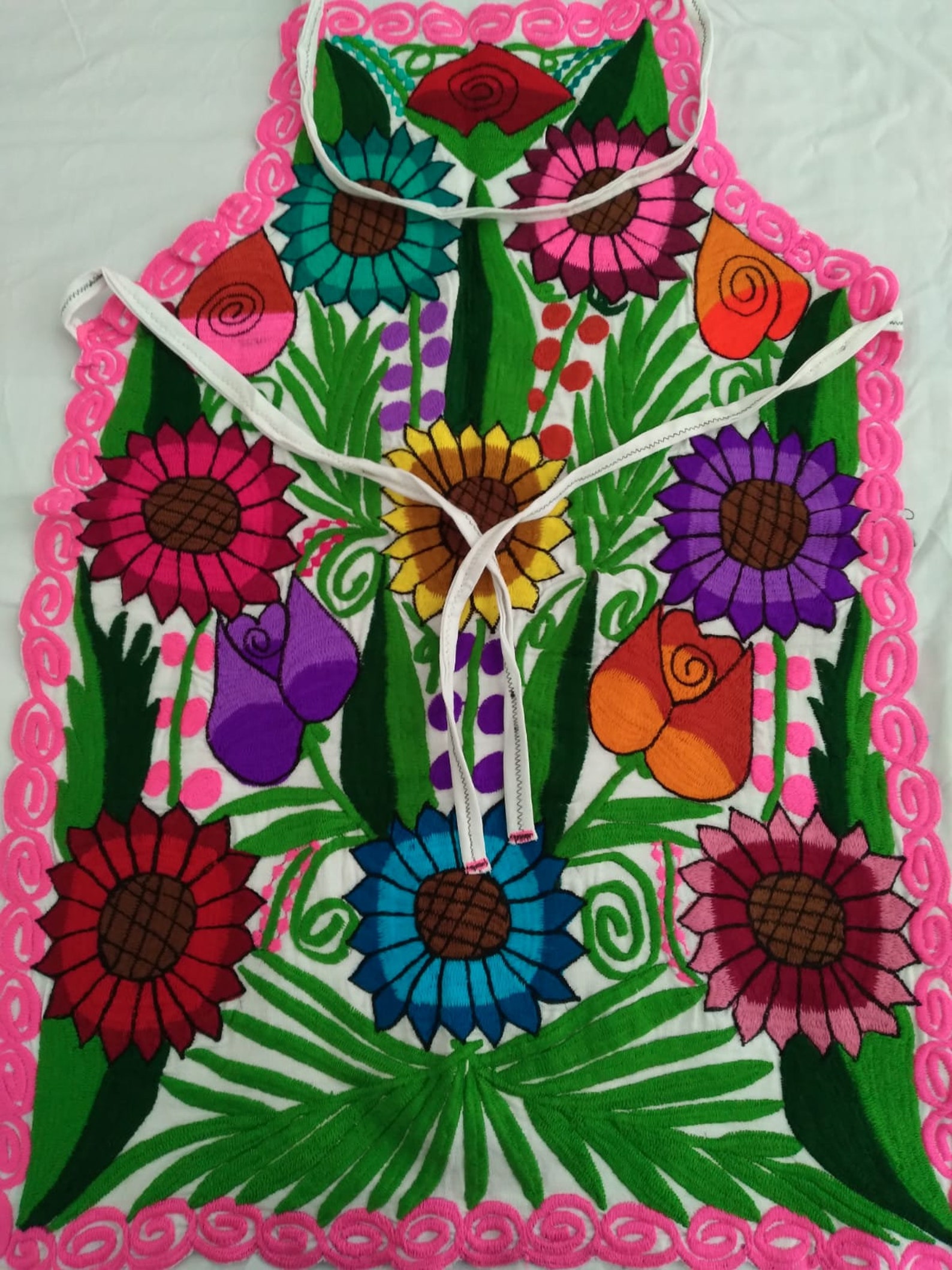 Mexican Embroidered Apron for Women Kitchen Handmade Cooking - Etsy