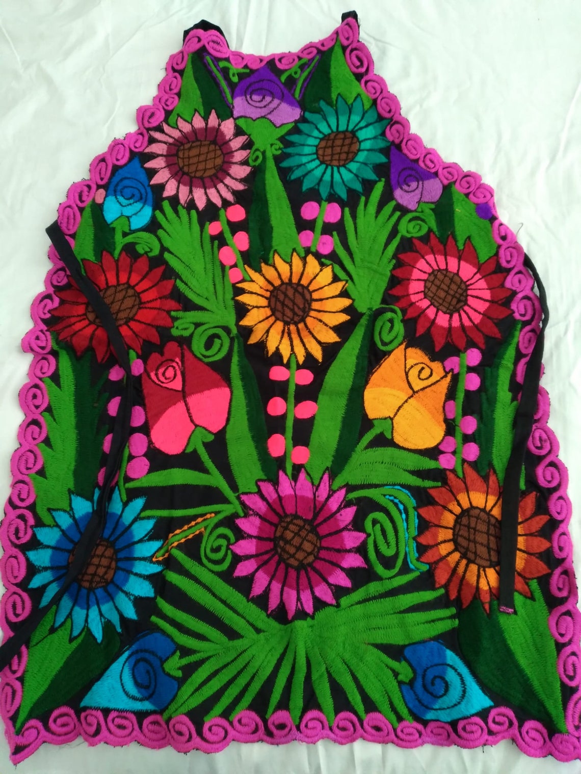 Mexican Embroidered Apron for Women Kitchen Handmade Cooking - Etsy