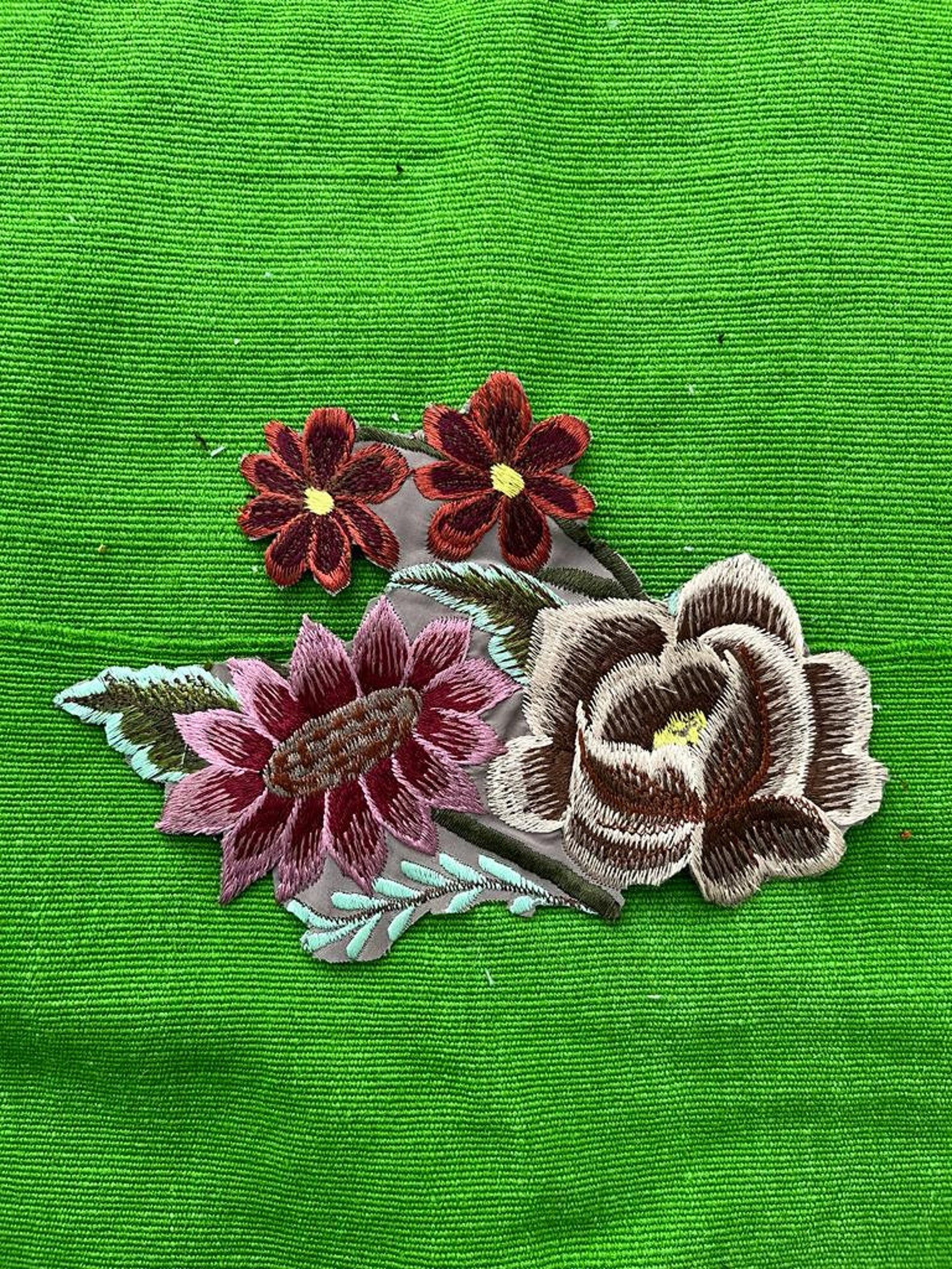 Handmade Mexican Embroidered Flower Patches /mexican Sew on - Etsy