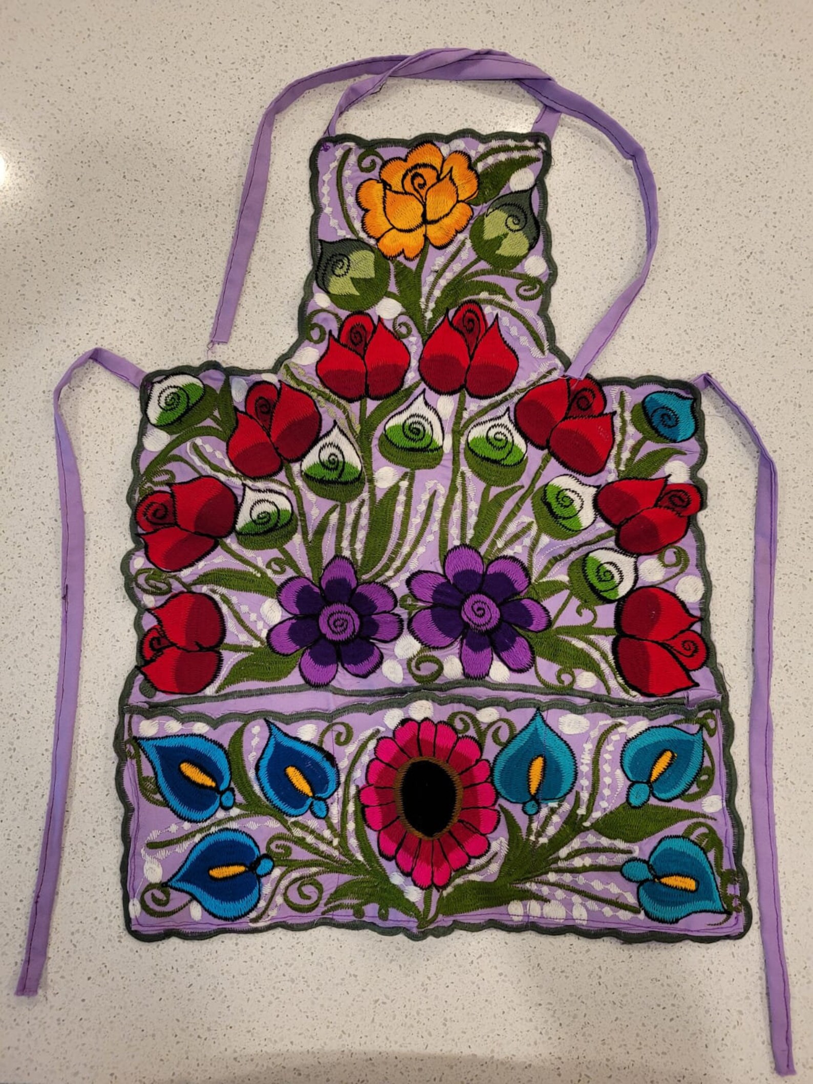 Mexican Embroidered Apron for Women kitchen Handmade Cooking | Etsy
