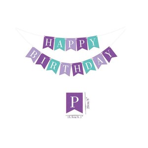 Happy Birthday Banner With Confetti Balloon birthday - Etsy