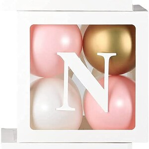 One Box, 1st Birthday Decoration , White Clear One Balloon Boxes ,first ...