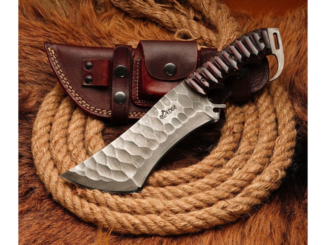Handmade Tracker Knife Full Tang 12 Inches Handmade Knife With Sheath ...