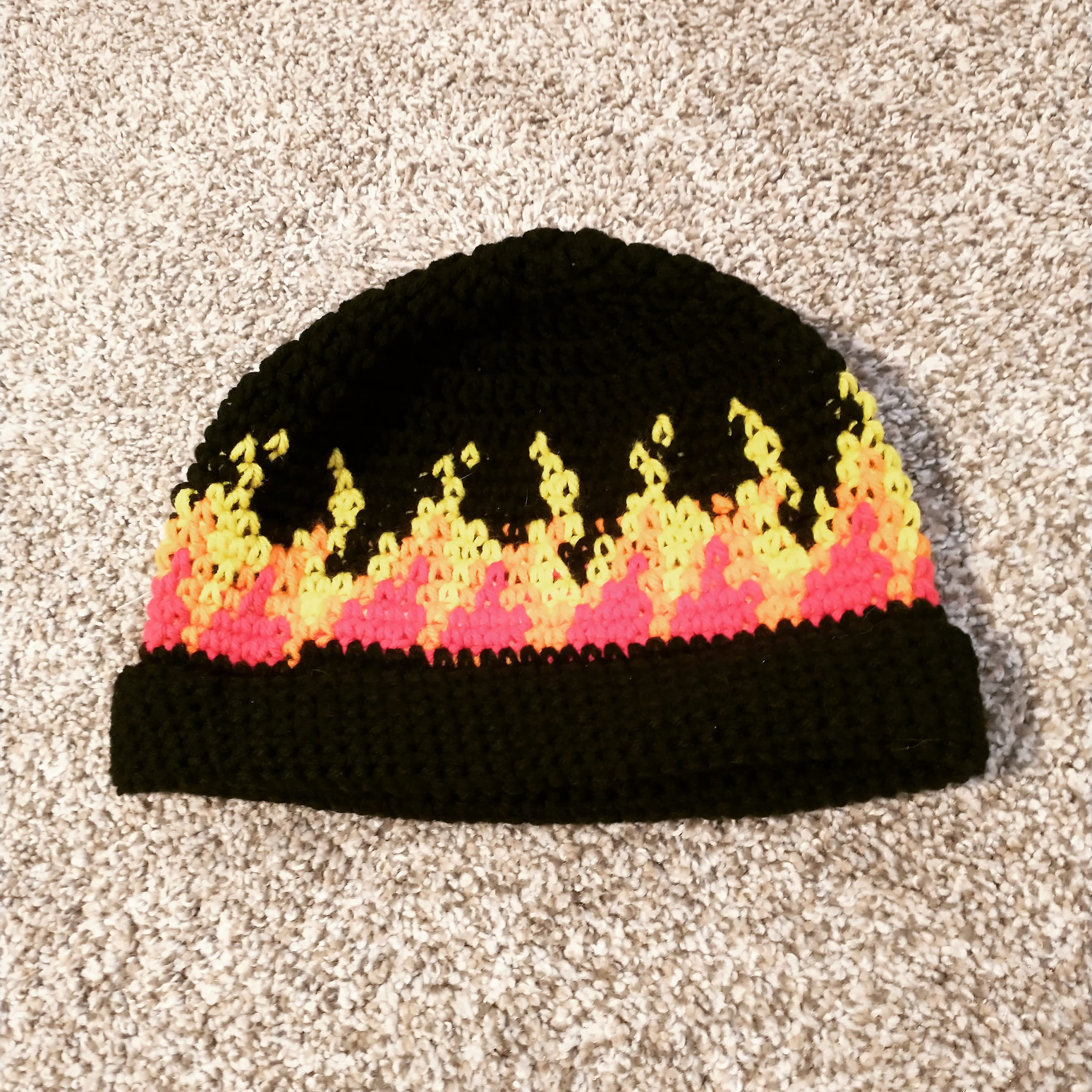 Flame Hat Crochet Pattern - Etsy