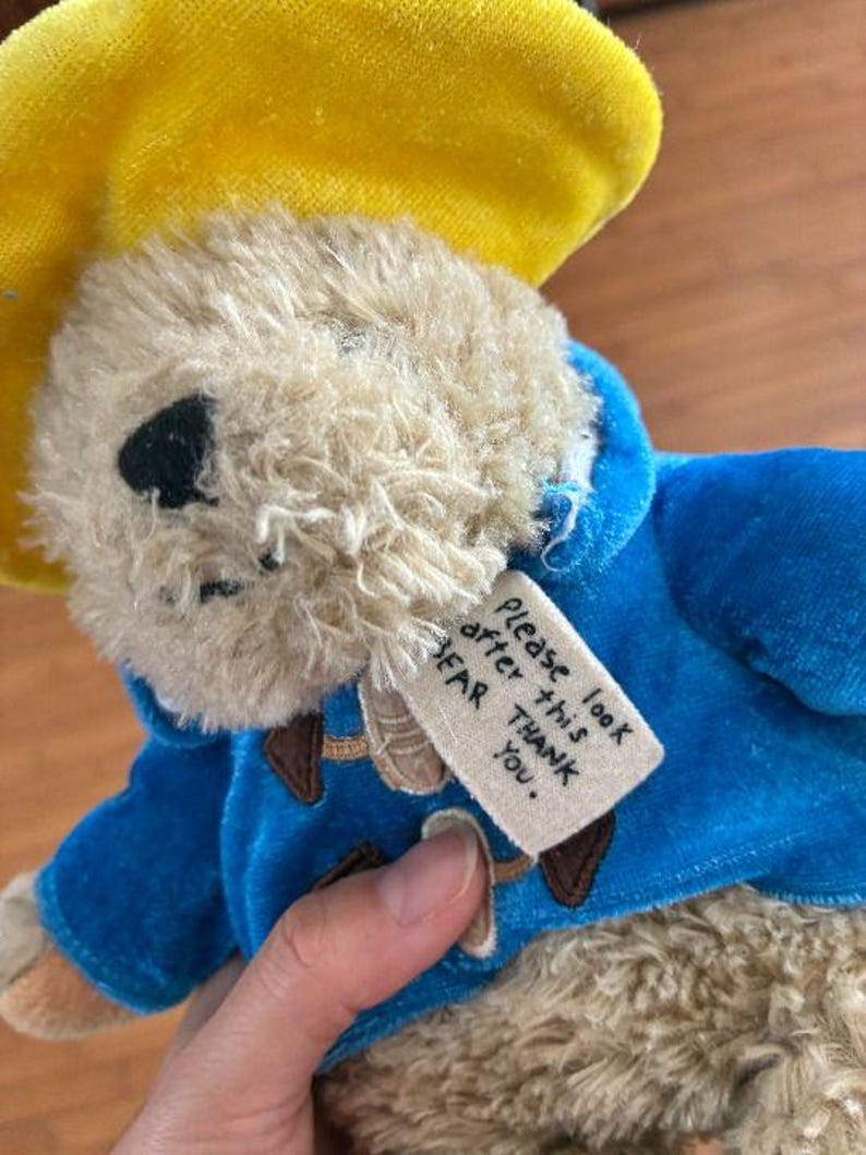 Yottoy My First Paddington Bear Plush Stuffed Toy Yellow Hat Blue ...
