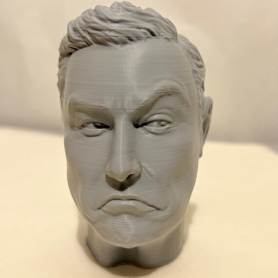 Elon Musk Head Portrait 3D Printed Figure 2021 Man of the - Etsy
