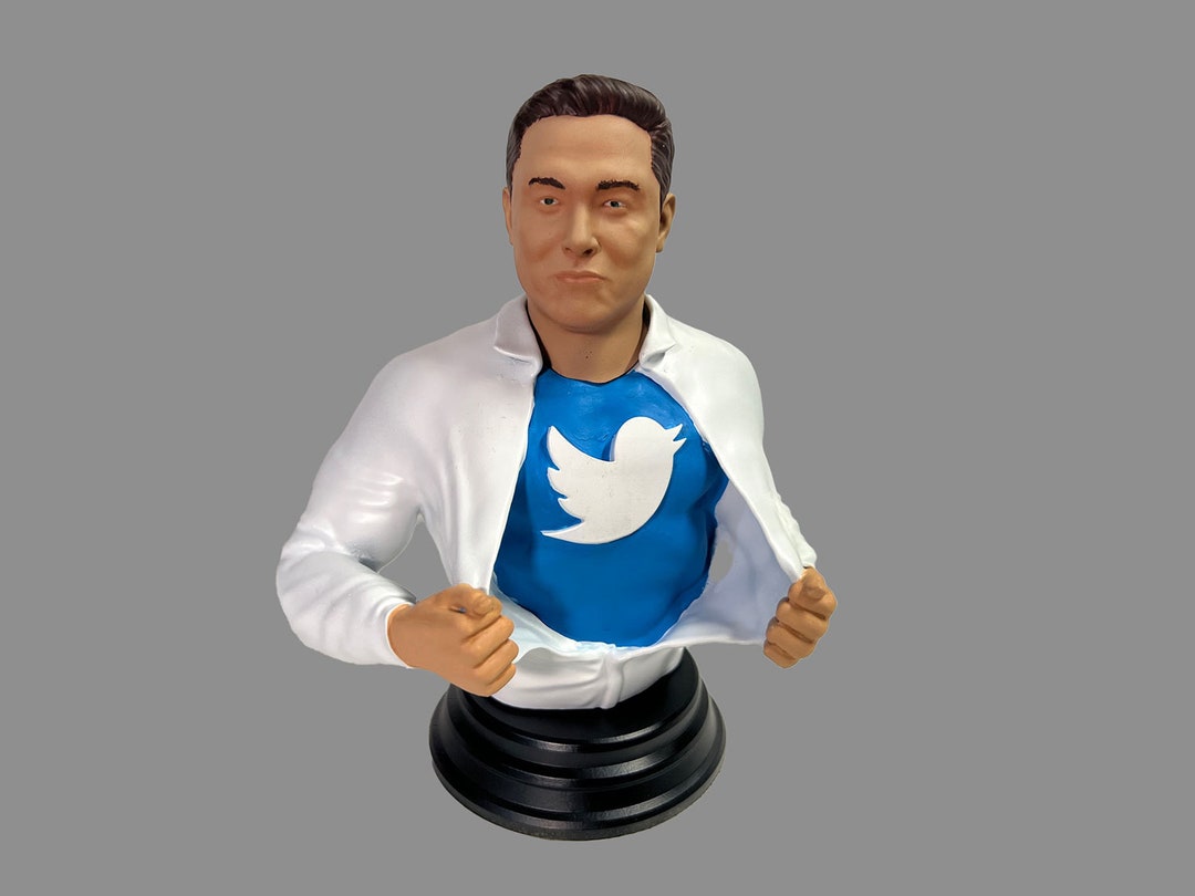 Elon Musk Painted 3D Printed Figure - Twitter Tesla Dogecoin Spacex ...