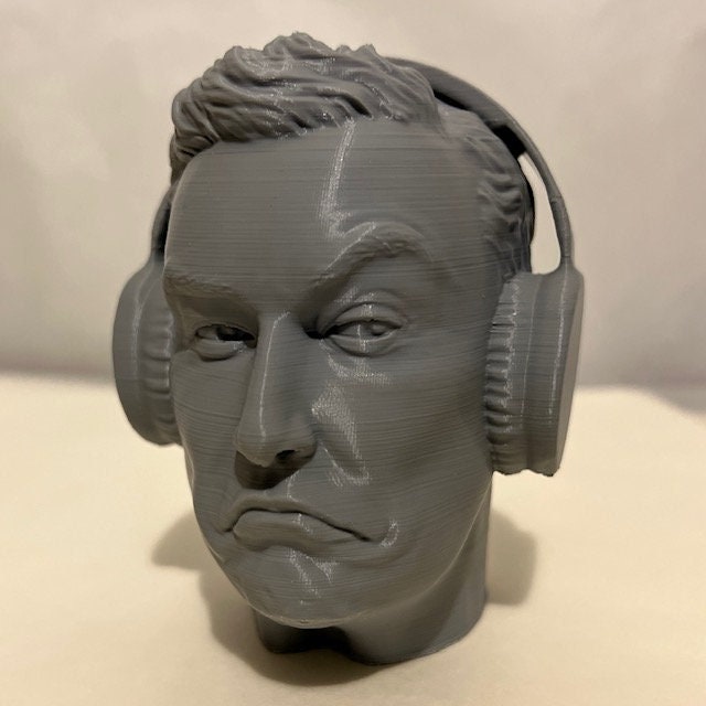 Elon Musk Head Portrait 3D Printed Figure 2021 Man of the - Etsy