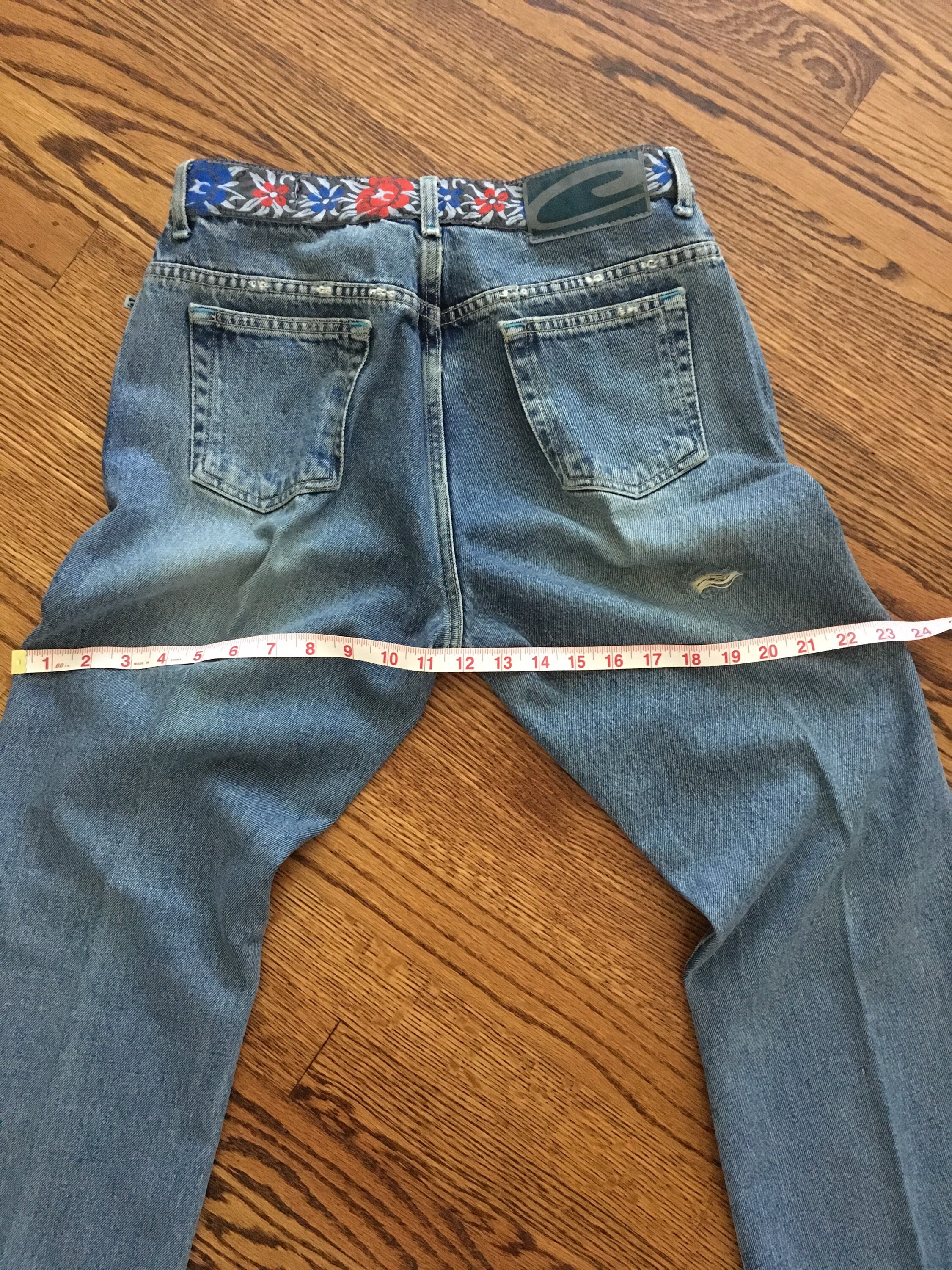 Super Vintage Candies Hippie Ripped Wash With Ribbons Jeans - Etsy