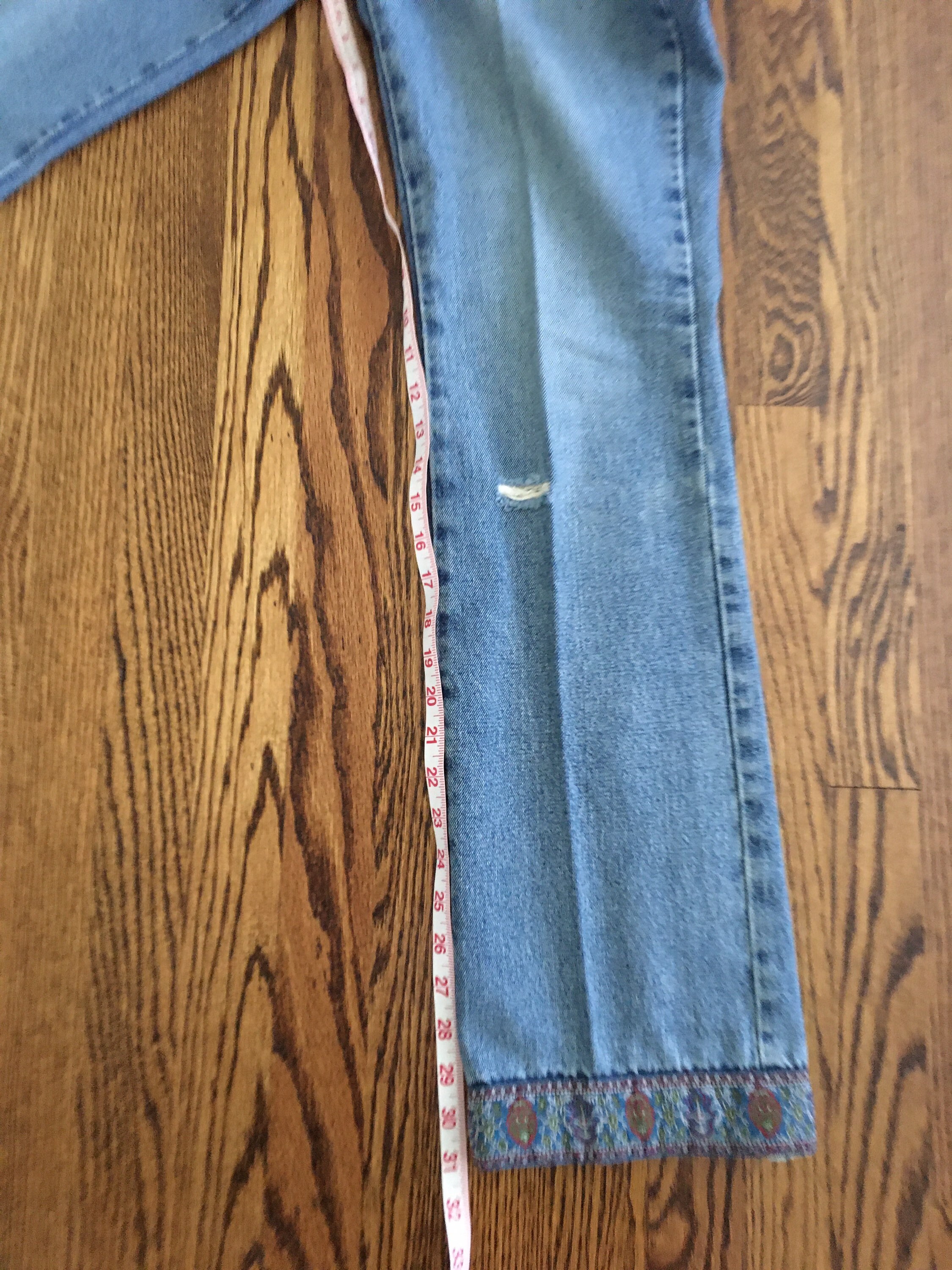 Super Vintage Candies Hippie Ripped Wash With Ribbons Jeans - Etsy
