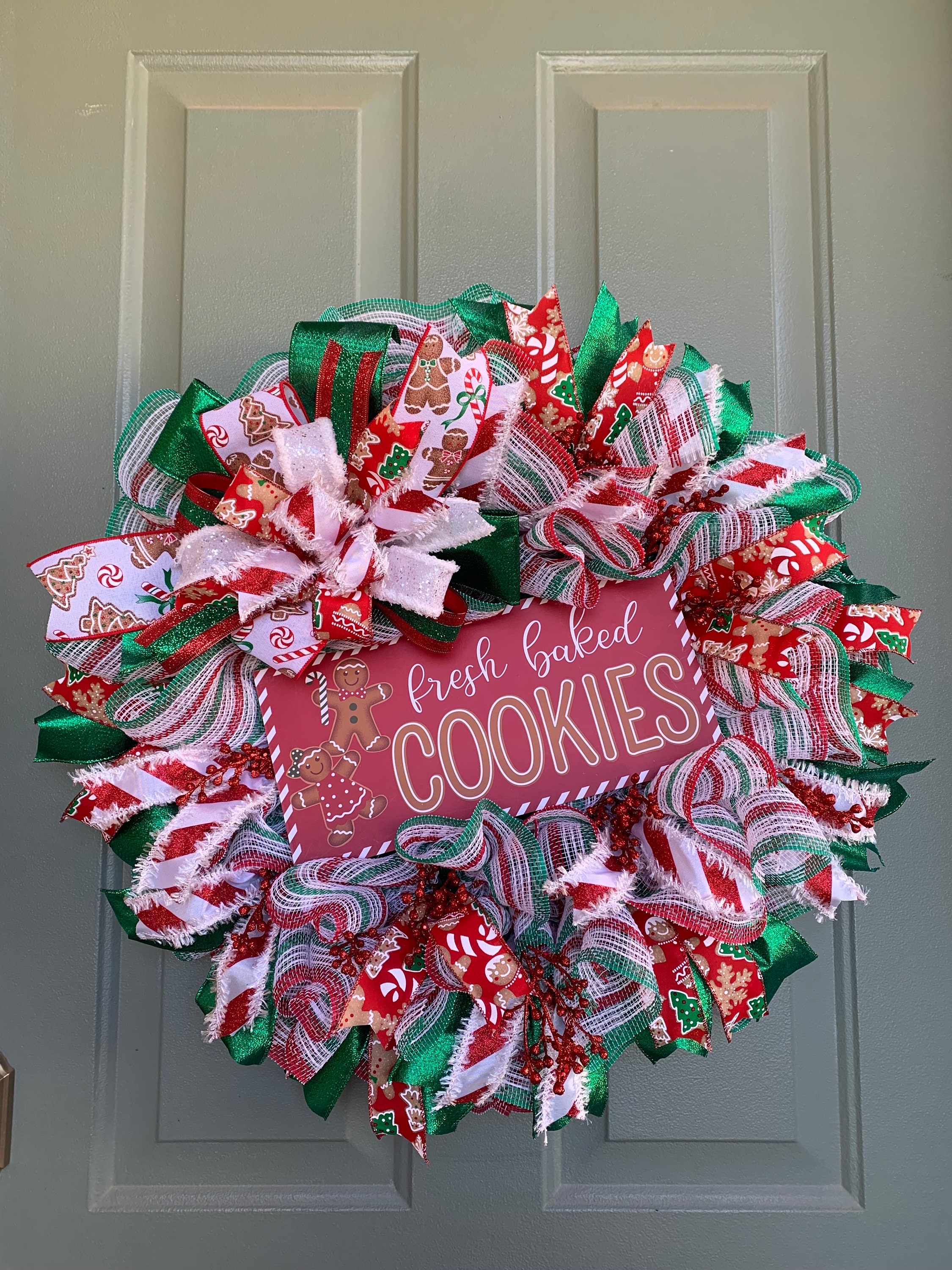 Fresh Baked Gingerbread Cookies Christmas Wreath for Front - Etsy
