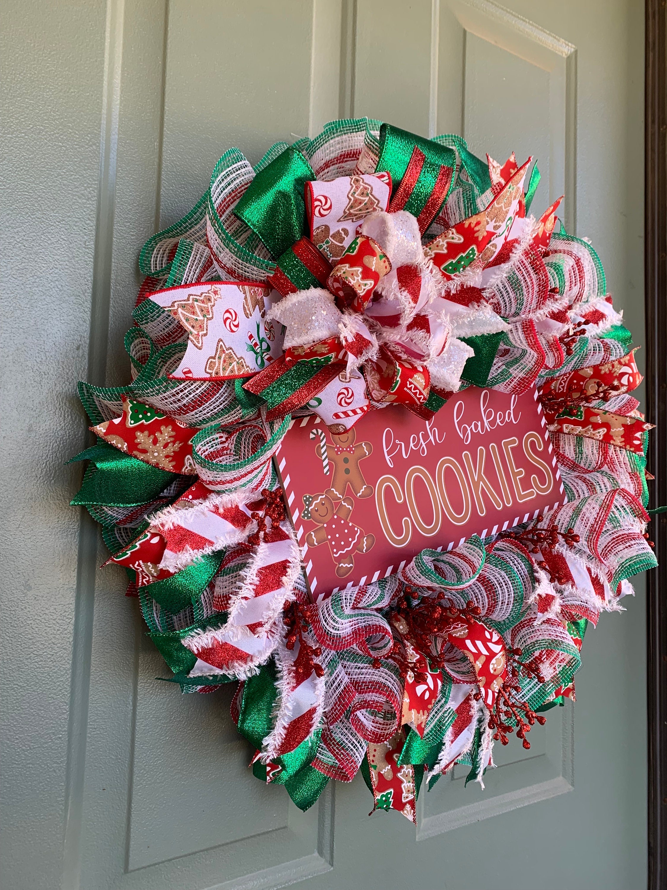 Fresh Baked Gingerbread Cookies Christmas Wreath for Front - Etsy