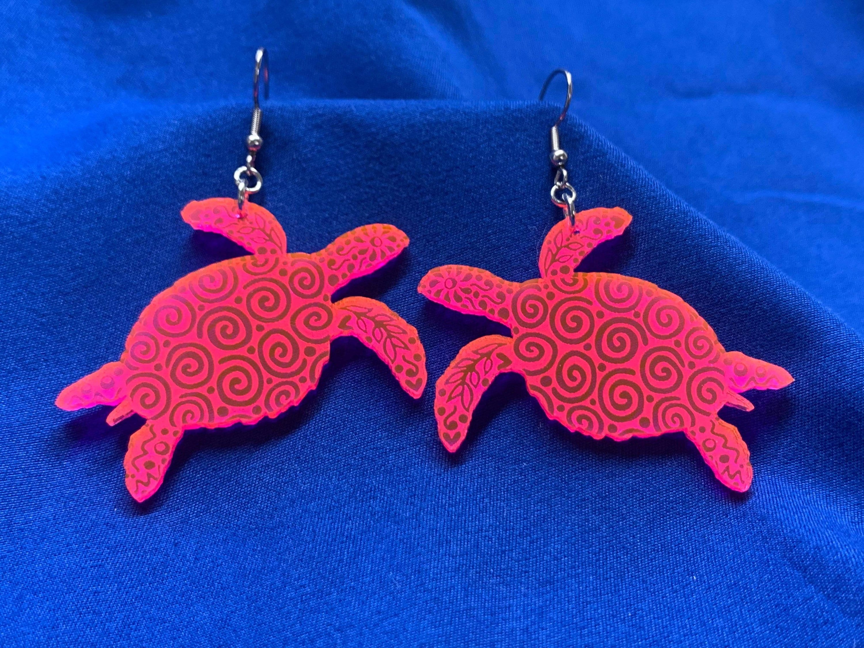 Boho Turtle Earrings Svg for Laser (DIGITAL File Only) Glowforge Tested ...