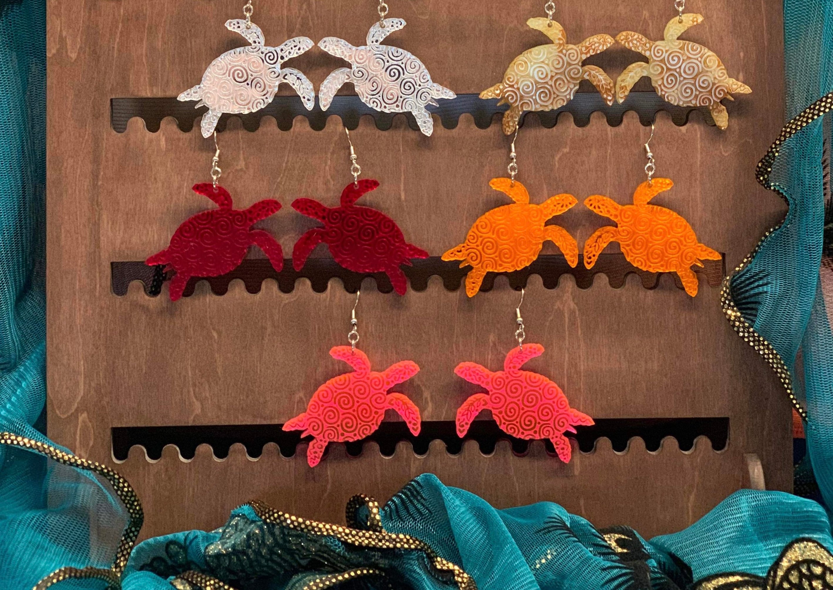 Boho Turtle Earrings Svg for Laser DIGITAL File Only - Etsy