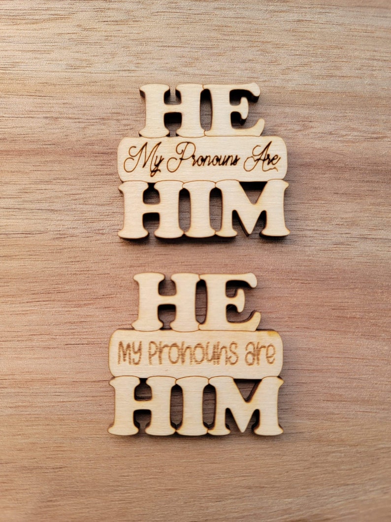 Set 3: LGBTQ Pronoun Pins Svg for Laser DIGITAL File Only - Etsy