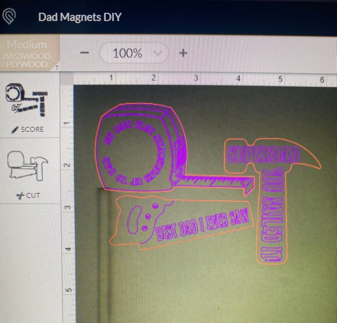 Father's Day Magnet DIY Kit Svg for Laser digital File - Etsy