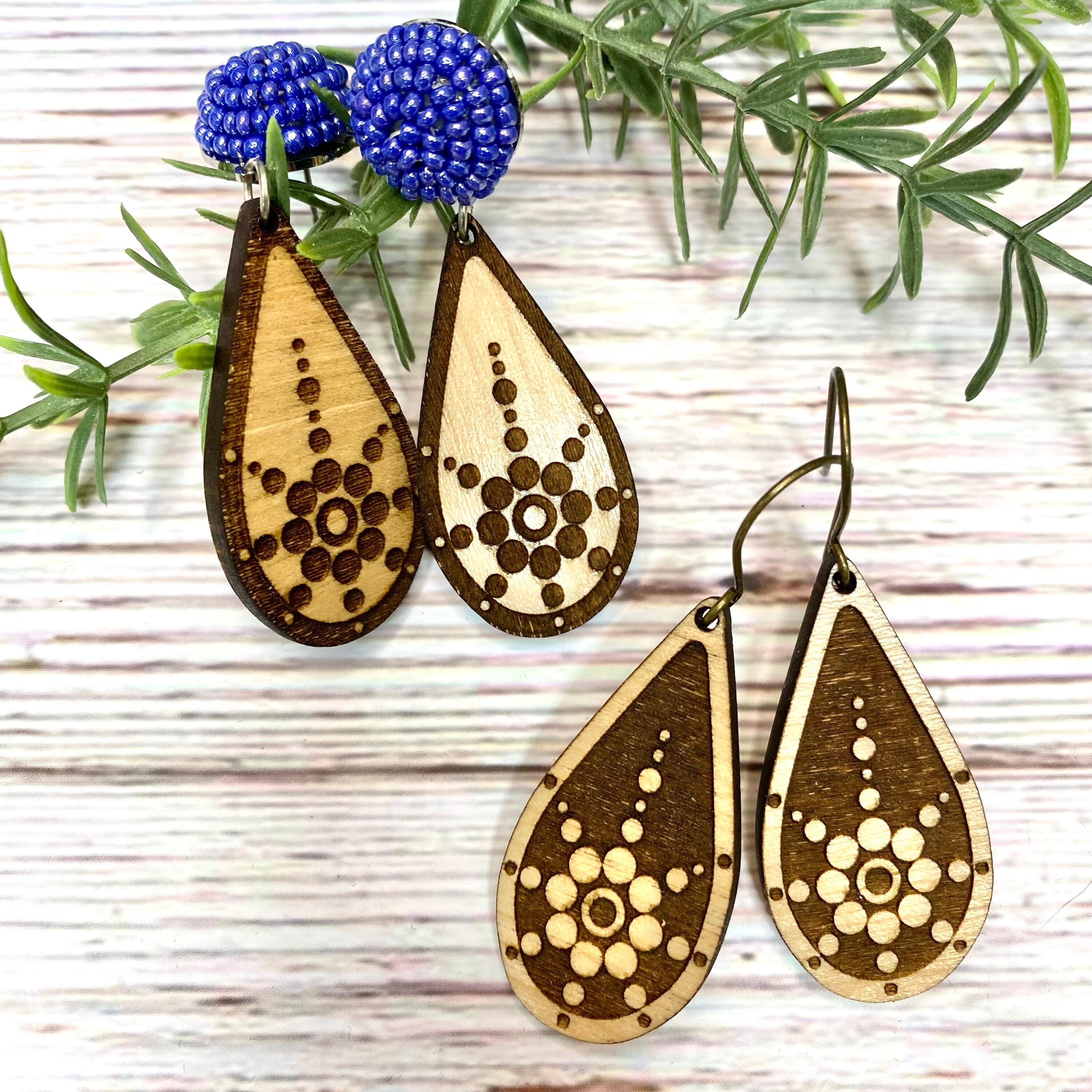 Teardrop Circle Explosion Earrings Svg Laser Cut File With - Etsy