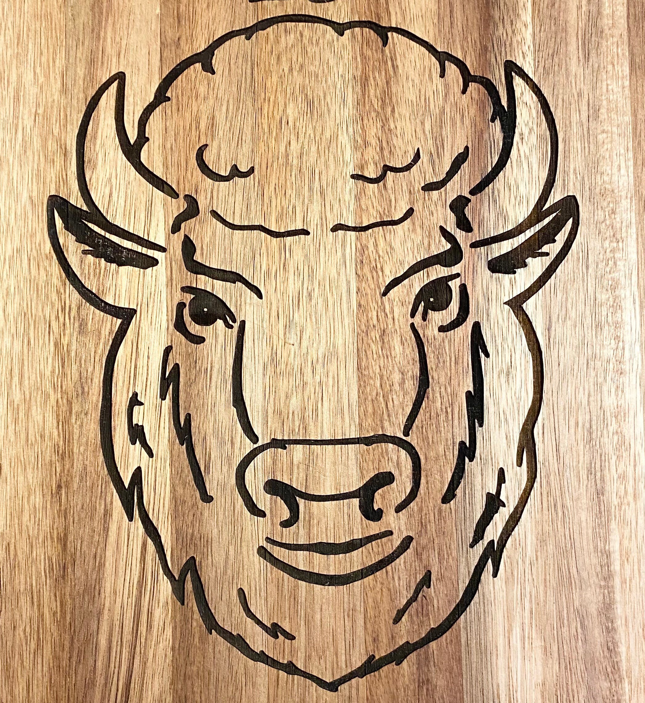 Bison/buffalo Head Svg digital File Only Glowforge Tested - Etsy