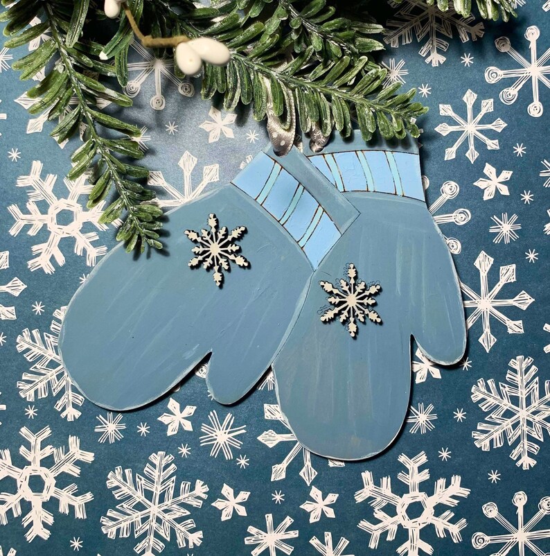 Mittens Ornament Svg for Laser DIGITAL File Only Glowforge | Etsy