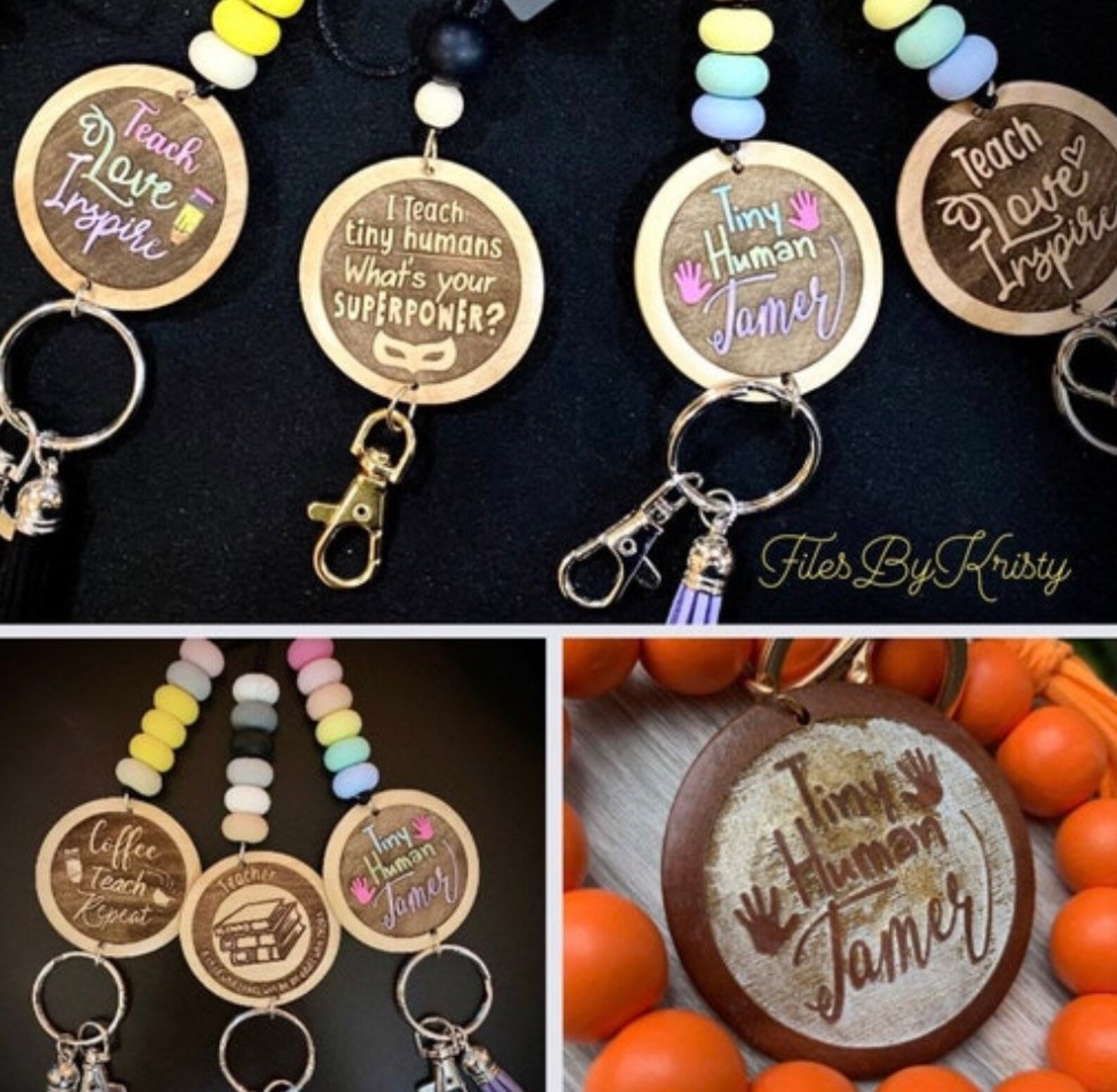 SET 3: TEACHER Files for Bracelets Keychains Lanyards - Etsy