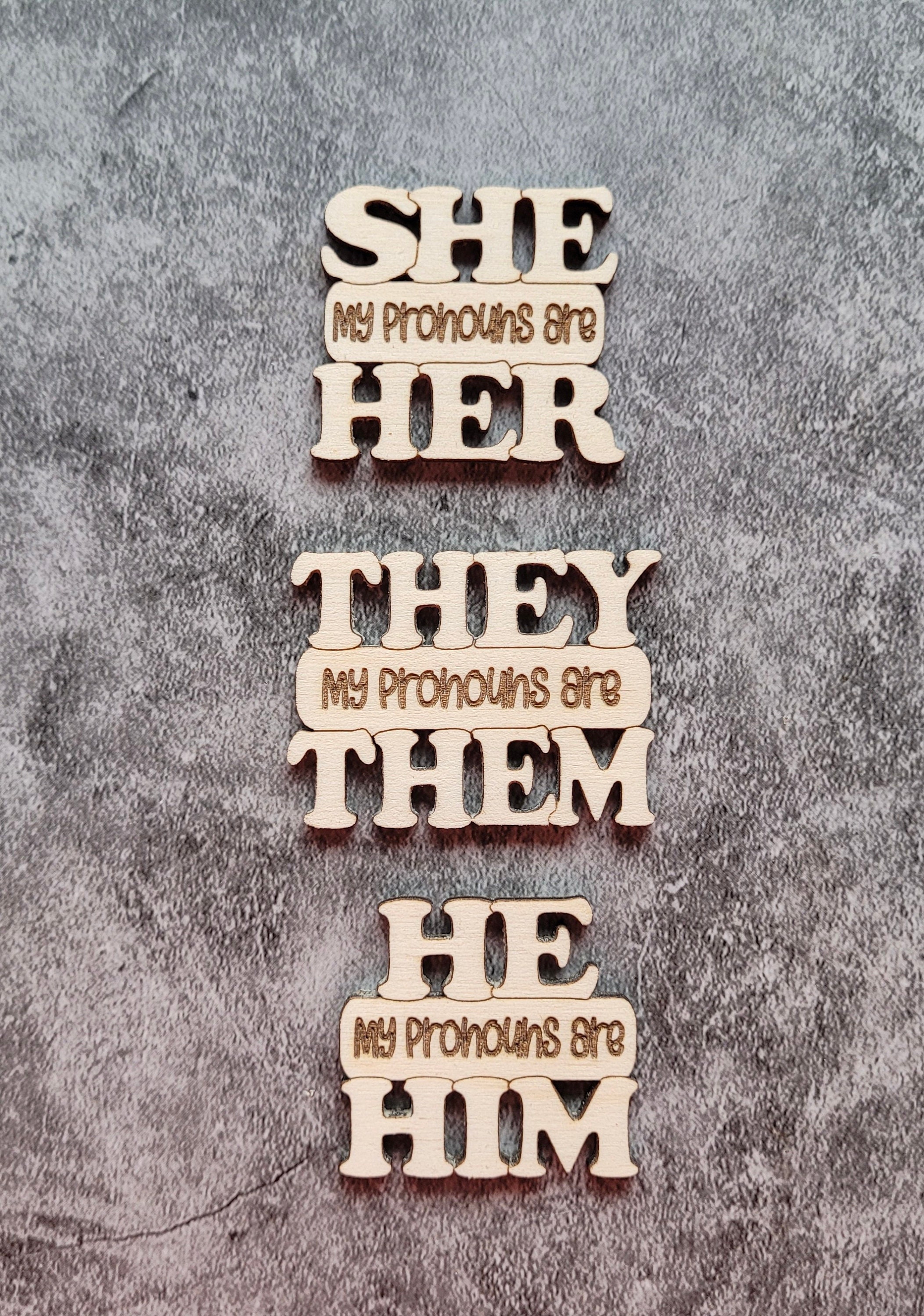 Set 3: LGBTQ Pronoun Pins Svg for Laser DIGITAL File Only - Etsy Australia