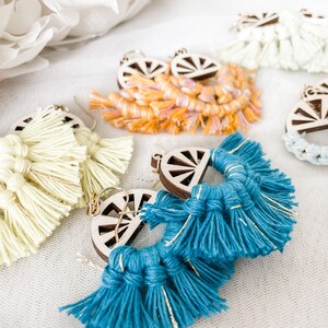 Nested Set 2: Lotus Flower With Nested Macrame & Ladybug Earrings Svg ...