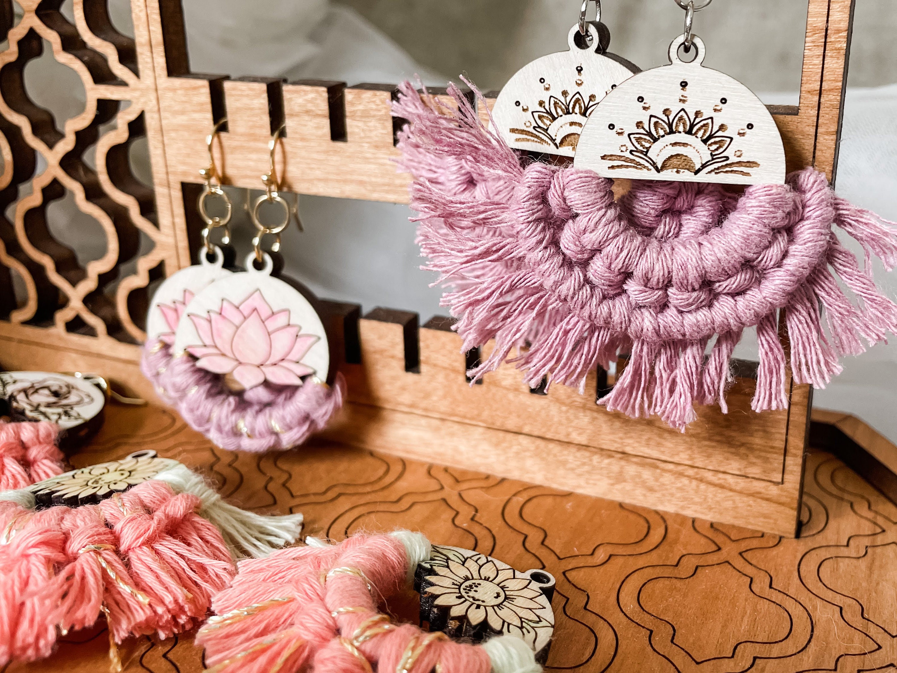 Nested Set 2: Lotus Flower With Nested Macrame & Ladybug | Etsy