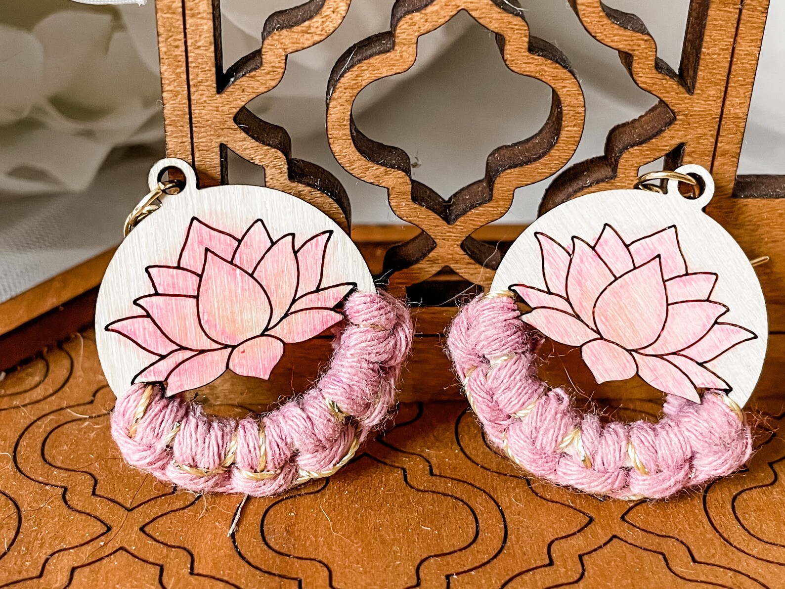 Nested Set 2: Lotus Flower With Nested Macrame & Ladybug - Etsy