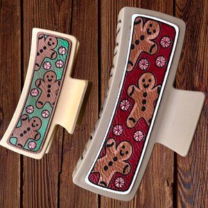 Christmas Set Claw Hair Clips Svg for Laser (DIGITAL File Only) Tested ...