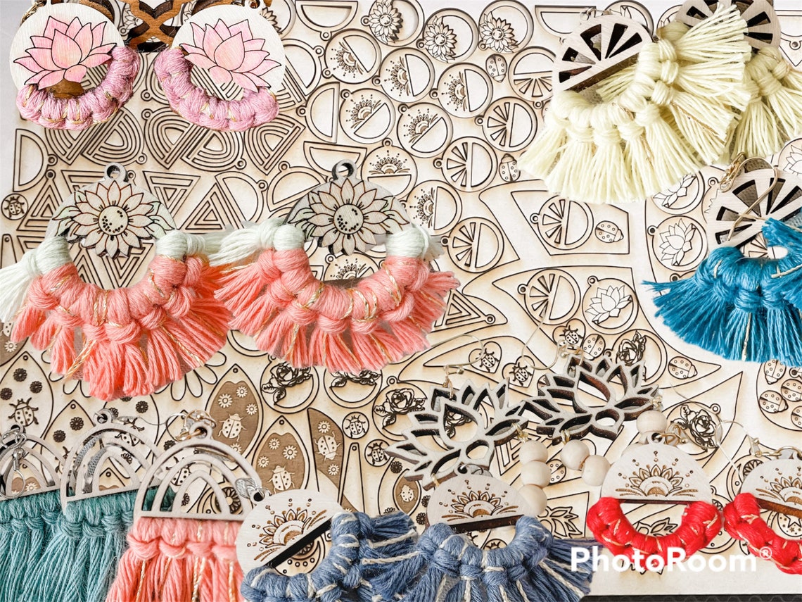 Nested Set 2: Lotus Flower With Nested Macrame & Ladybug | Etsy