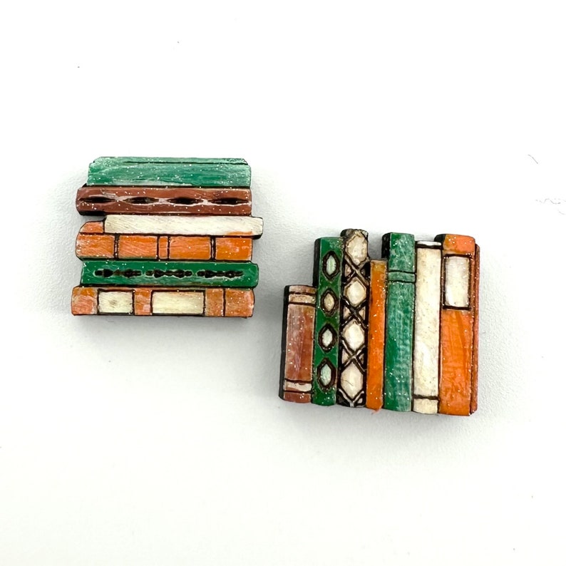 Bookstack Earrings Svg for Laser (DIGITAL File Only) - Etsy