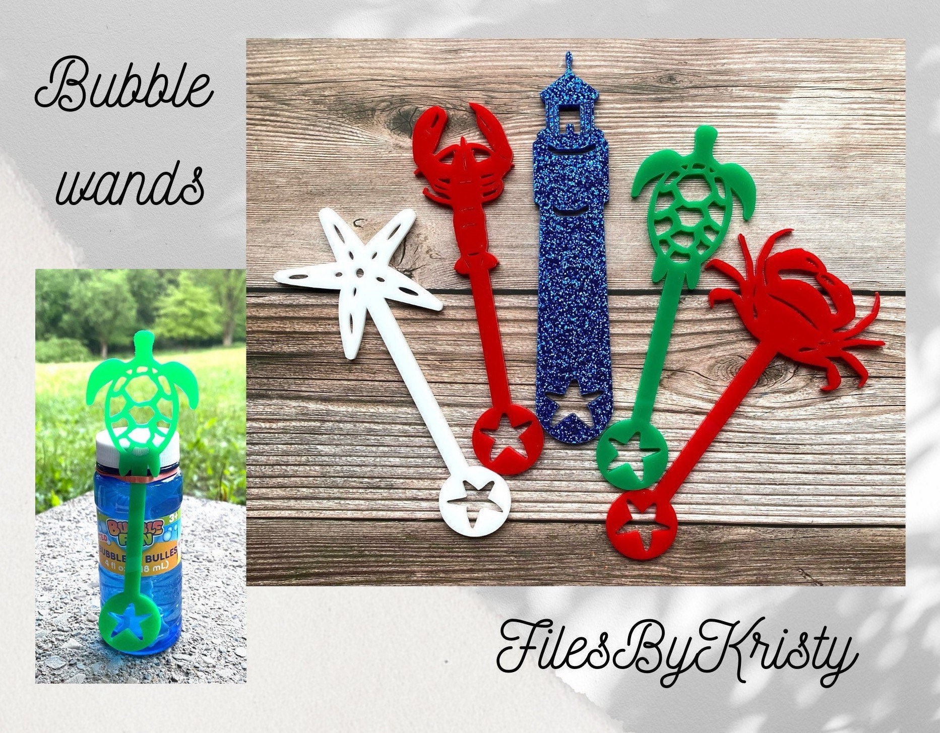 Sea Life Bubble Wands Svg for Laser DIGITAL File Only - Etsy UK