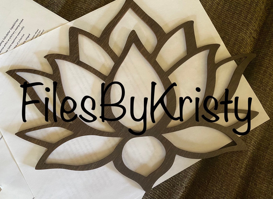 Lotus Flower Svg and Dxf Cut File DIGITAL File Only | Etsy Canada