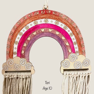 Boho Rainbow Macrame for Hanging or DIY Kit Svg for Laser (digital File ...