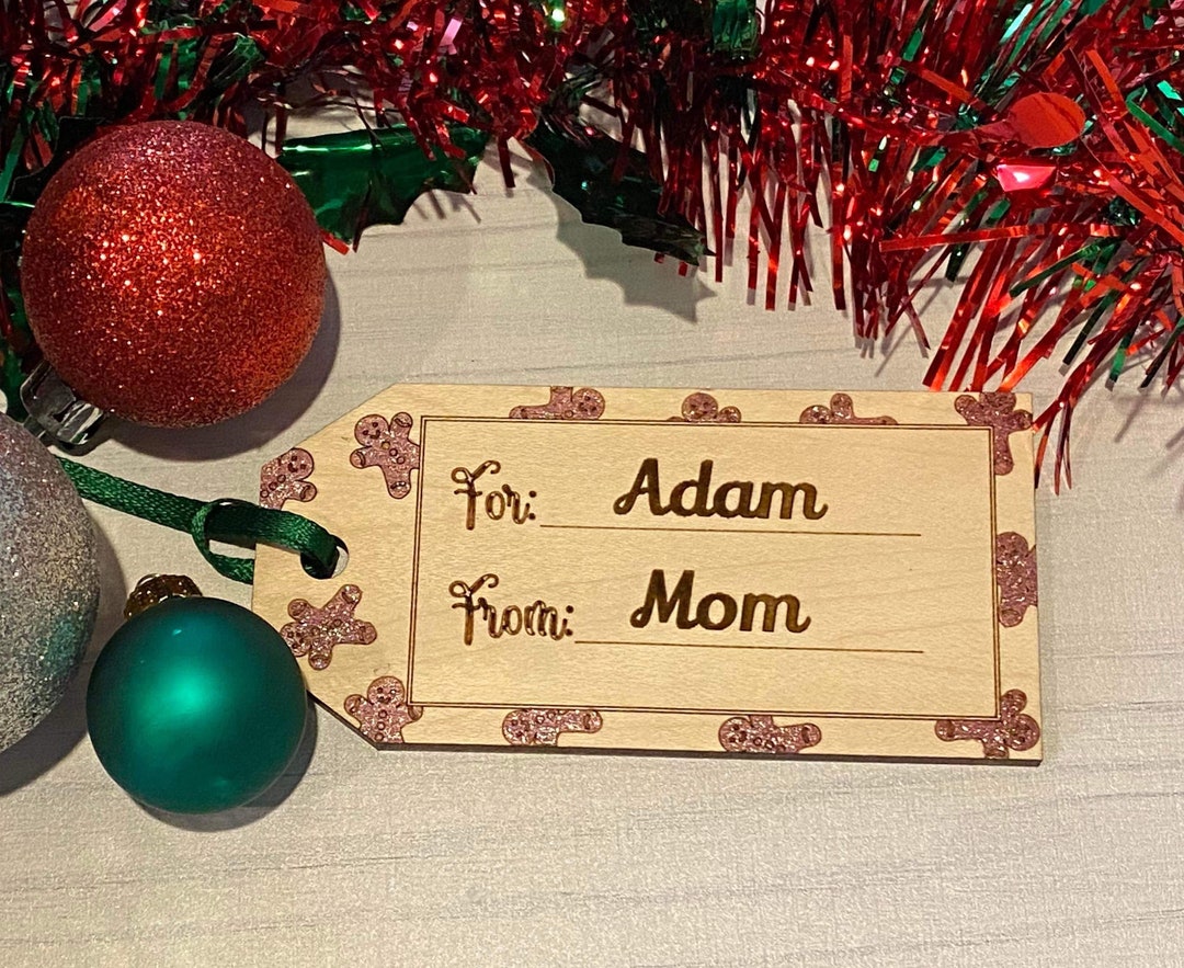 Gingerbread Man Gift Tag Svg for Laser (DIGITAL File Only) Glowforge ...