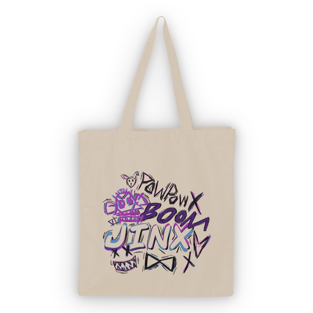 Jinx Tote Bag (white Design) | Arcane | League of Legends | Made to ...