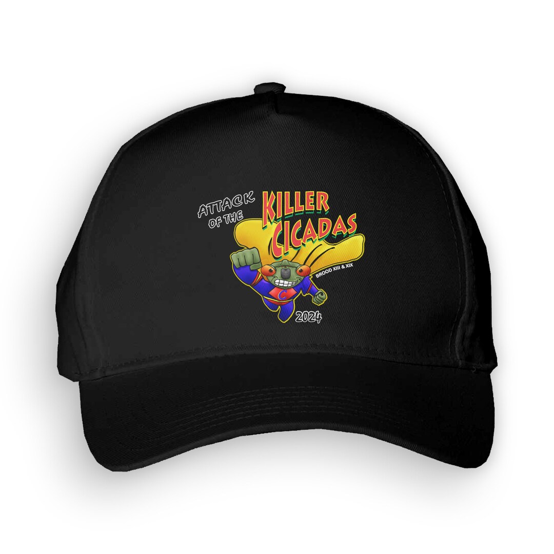 Attack of Killer Cicada Snapback Hat Snap Back Cap Cicadas 2024 Retro ...
