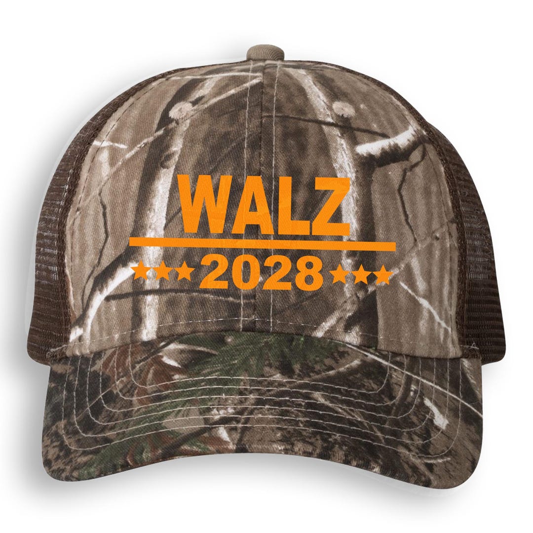 Walz Hat Walz 2028 Camo Mesh Back Cap Tim Walz Hat Gift for Him Gift ...