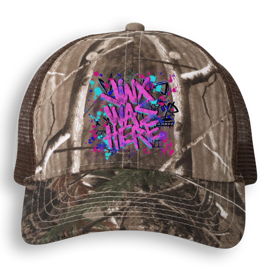 Jinx Hat Jinx Was Here Camo Hat Mesh Back Cap Gift for Him Gift for Her ...