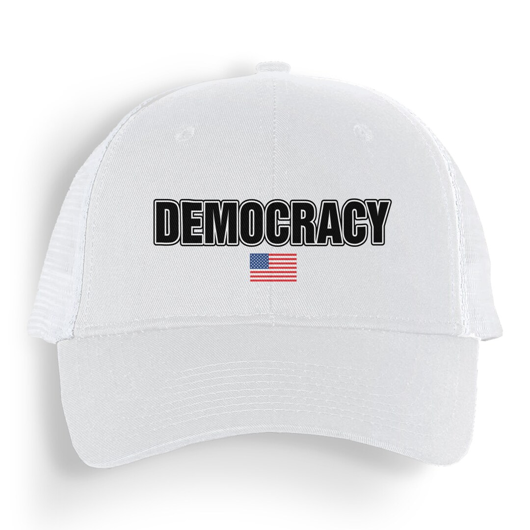 USA Hat Democracy USA Trucker Hat Mesh Back Cap Gift for Him Dad Gift ...