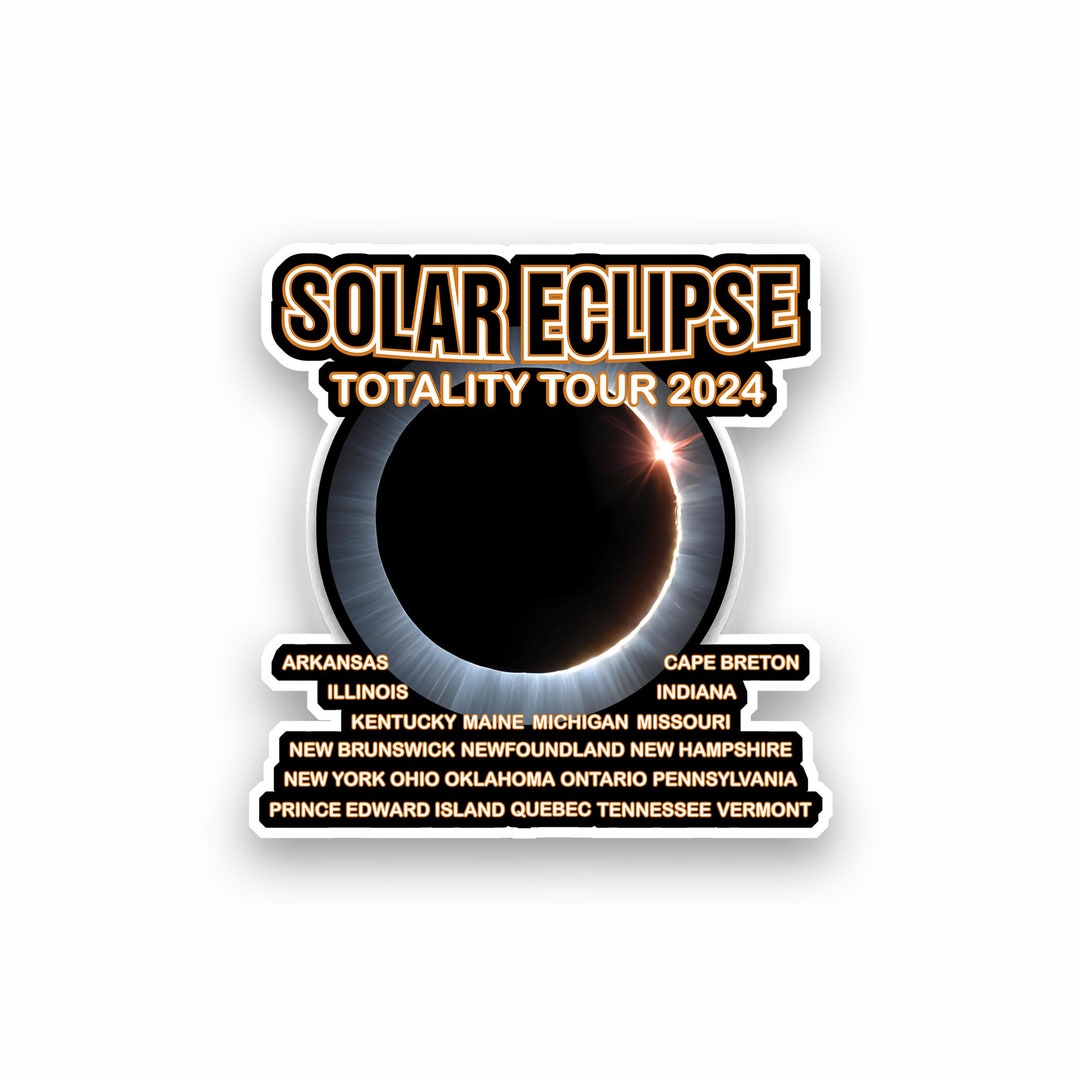 Solar Eclipse Laminated Sticker | Total Eclipse 2024 | Made to Order ...
