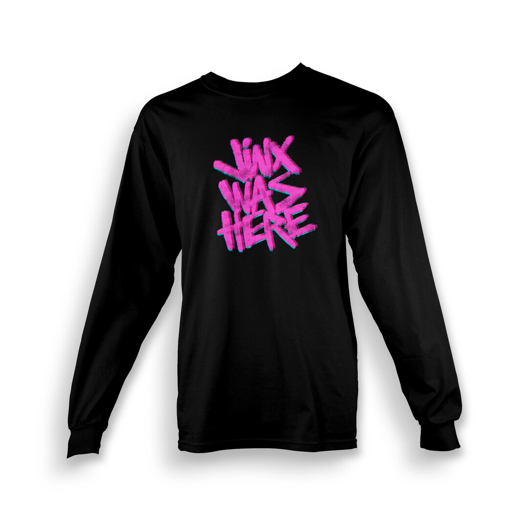 Jinx Shirt Jinx Was Here Cutout Style T-shirt Unisex Adult Long Sleeve ...