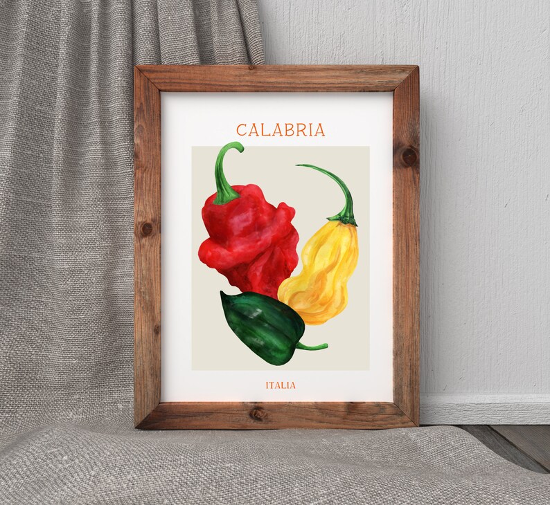 Calabria Chilli Italian Digital Poster Print Bundle: Digital Download ...