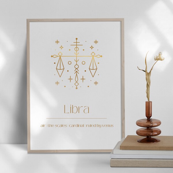 Libra Print - Etsy