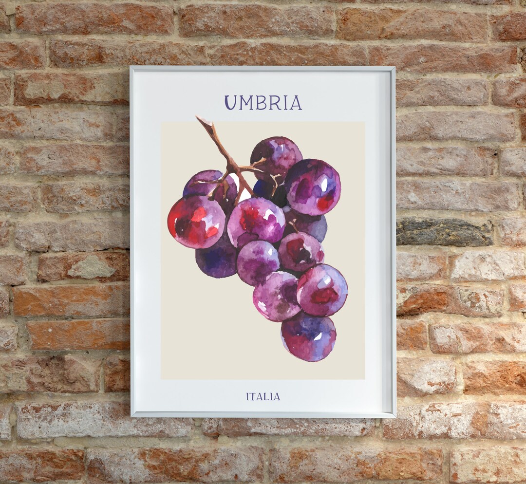 Umbria Grapes Italian Digital Poster Print Bundle: Digital Download - Etsy