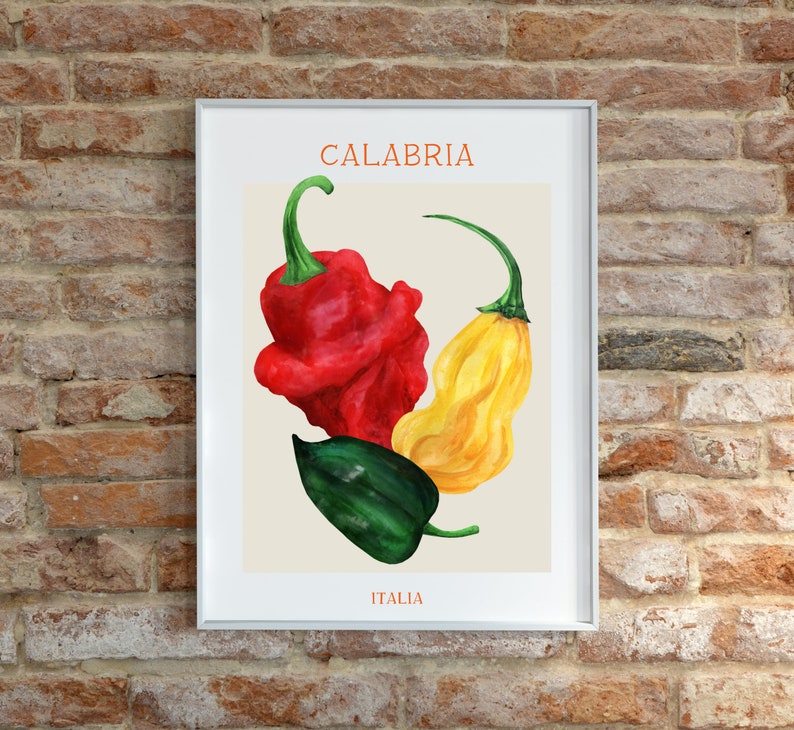 Calabria Chilli Italian Digital Poster Print Bundle: Digital Download ...