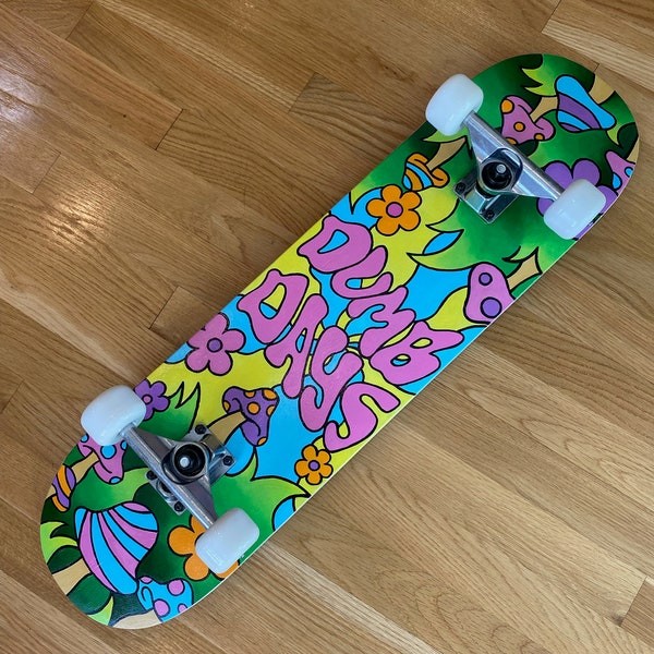 Hand-painted Wavy Sunset Design Skateboard - Etsy