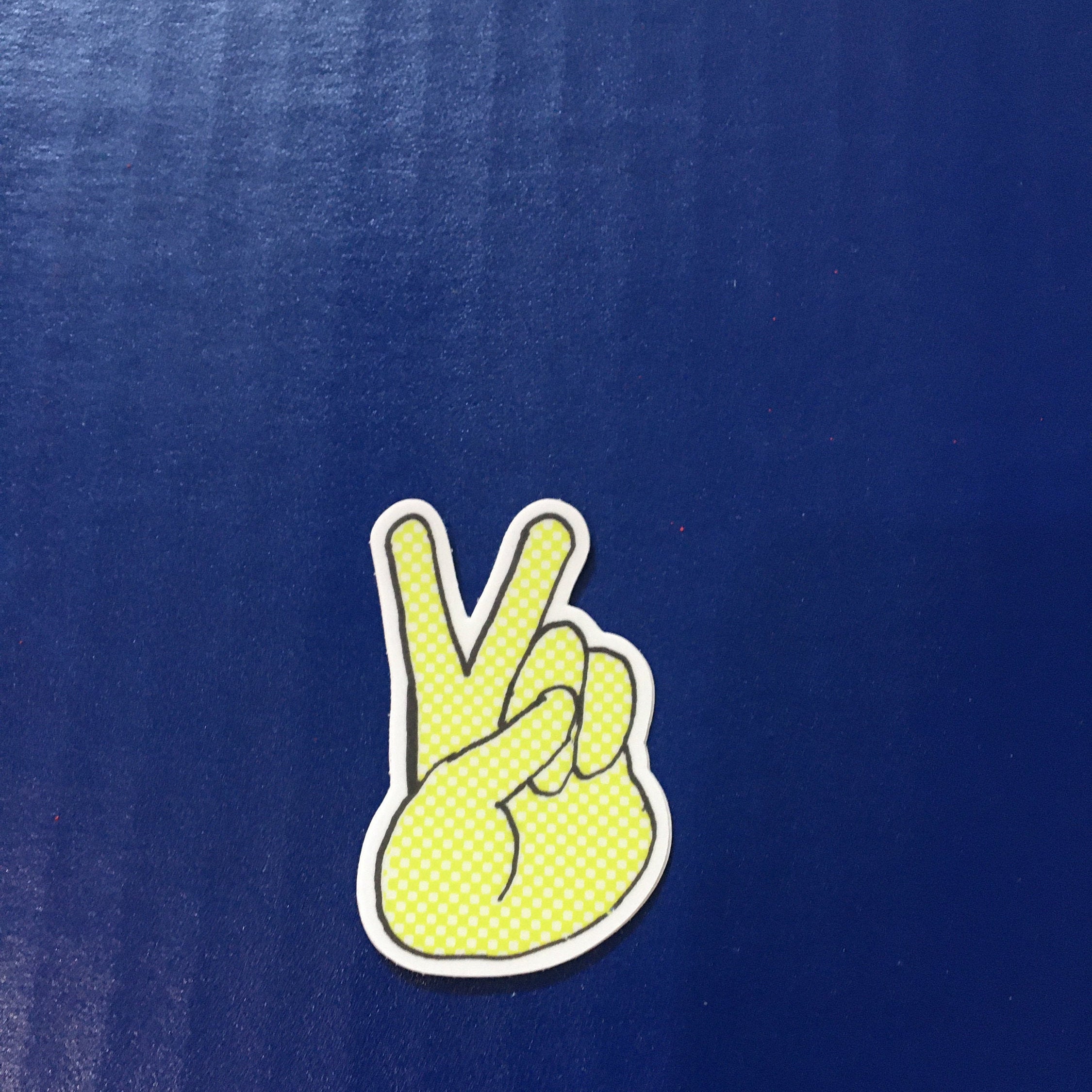Kid-designed Peace Fingers Vinyl Sticker - Etsy